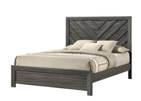 CONTEMPORARY HS00B9335K1PC King Chevron Panel Bed Furniture